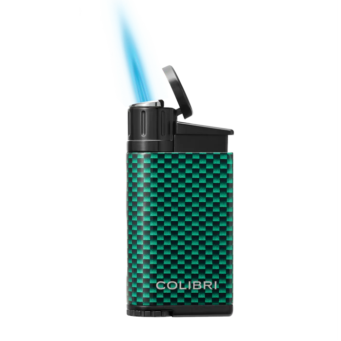 Colibri Evo Carbon Fiber Green and Black Single Lighter - LI520C34 ...
